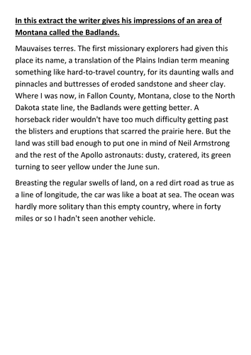 Year 8 Travel Writing | Teaching Resources