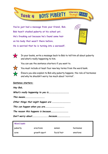 Boys' Puberty PSHE | Teaching Resources