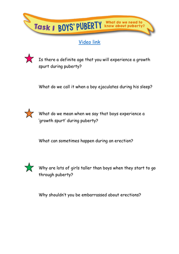 Boys' Puberty PSHE | Teaching Resources