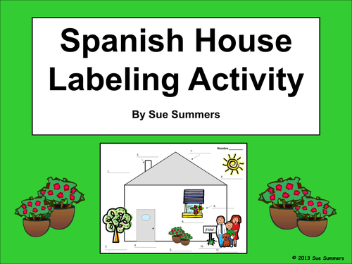 Spanish House Exterior Diagram and Labeling Activity - La Casa ...