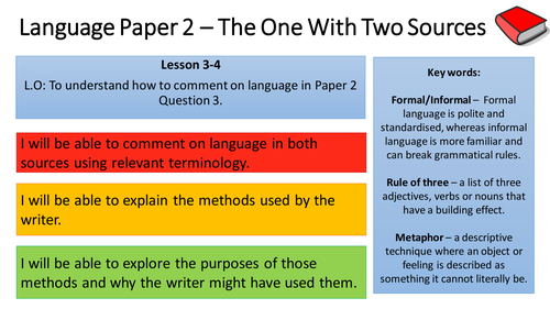 English Language Paper 2 Scheme of Learning | Teaching Resources