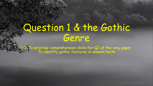 Gothic Literature- Language Analysis- 2 lessons | Teaching Resources