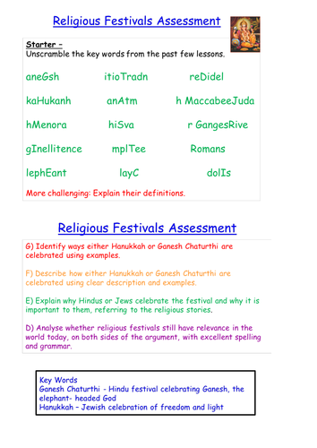 RE Assessment Pack KS3 | Teaching Resources