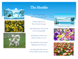 Year 1 Poem Months of the Year (SPAG focus) | Teaching Resources