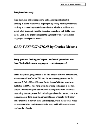 Close analysis of literary text - GCSE preparations - Great ...