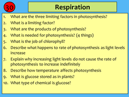 GCSE AQA 9-1 Respiration Lesson | Teaching Resources