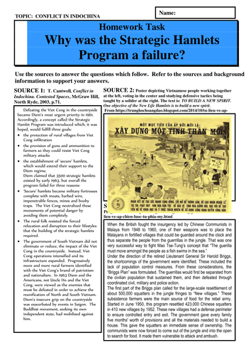 Why was the Strategic Hamlets Policy a failure? | Teaching Resources