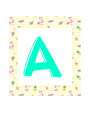 Tropical Fun Themed Word Wall Letters | Teaching Resources