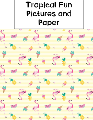 Tropical Fun Themed Bulletin Board Pictures and Background Paper ...