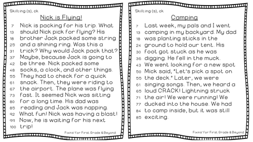 FF&B's NO FRILLS ORIGINAL Decodable Reader STORIES - ING / CK ...