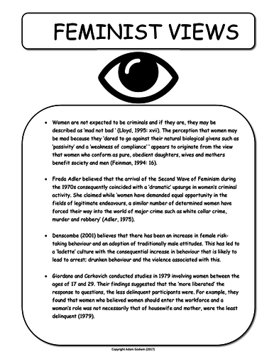 Feminist Perspectives - Crime & Deviance L16/20 [ WJEC EDUQAS GCSE ...
