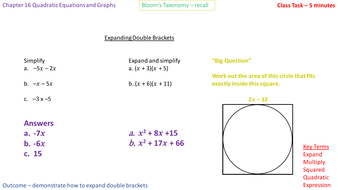 16.1b - Expanding double brackets of the form (x - a)(x - b) - Problem ...