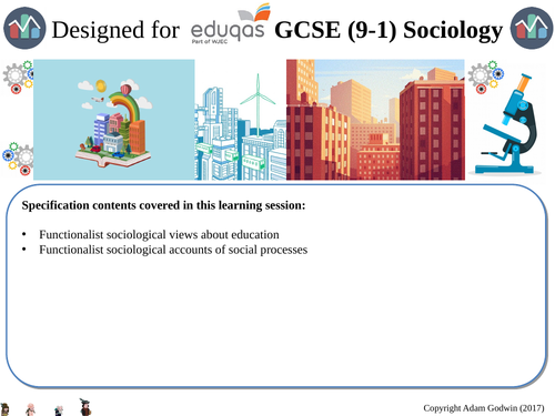 Functionalist Views - Education - L16/20 [ WJEC EDUQAS GCSE Sociology ...