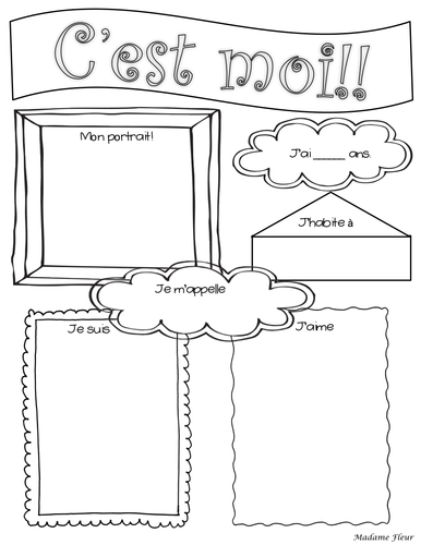 C'est moi!! Activité pour la rentrée. | Teaching Resources