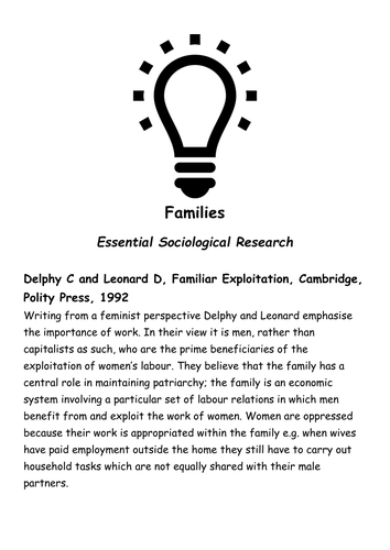 Essential Research - Family - L18/20 [ WJEC EDUQAS GCSE Sociology ...
