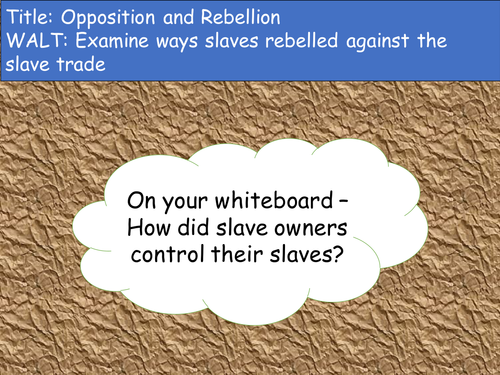 Slave Rebellion and Opposition 18th-19thC | Teaching Resources
