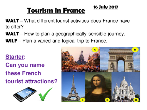 Tourism in France - design a road trip! Independent Inquiry | Teaching ...