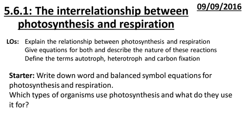 New Biology A Level OCR 5.6.1 The interrelationship between ...