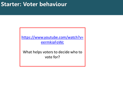 Edexcel New Politics A Level UK Politics Voting Behaviour | Teaching ...