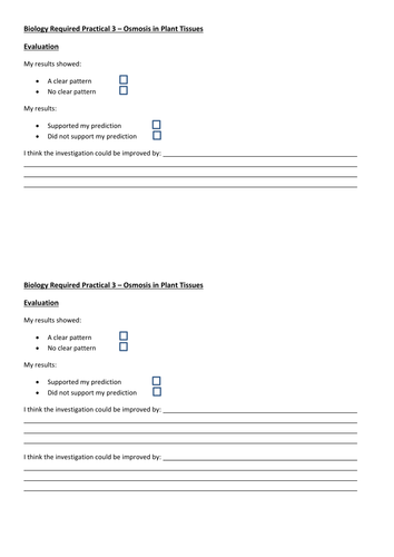 New Spec AQA GCSE Biology - Cell Biology - Osmosis Required Practical ... New Spec AQA GCSE Biology - Cell Biology - Osmosis Required Practical ...