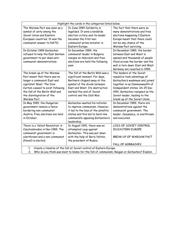 Superpower relations and the Cold War: 3.3 The collapse of Soviet ...