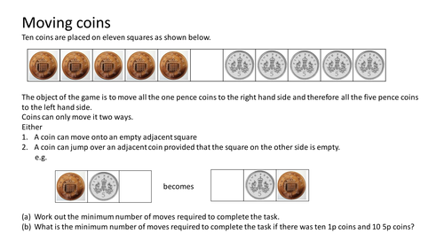 Moving Coins | Teaching Resources