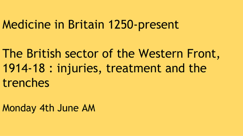 Medicine in Britain 1250-present The British sector of the Western ...