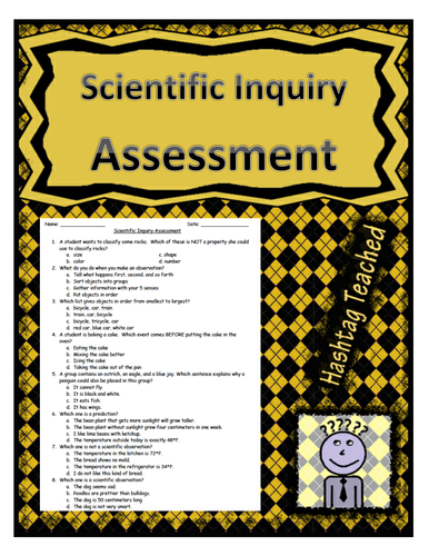 Scientific Inquiry Assessment | Teaching Resources