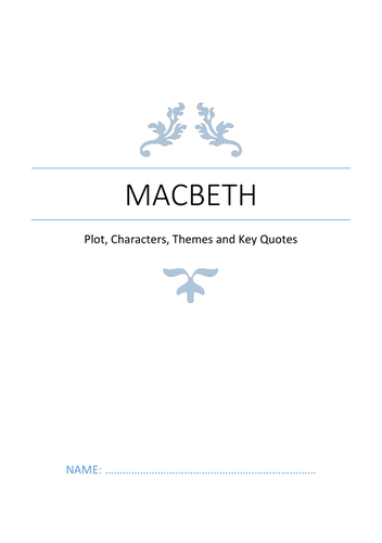 Macbeth Revision Booklet | Teaching Resources