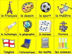 School subjects in French - Les matieres | Teaching Resources