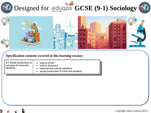 Social Construction of Crime & Deviance- Crime & Deviance L2/20 [ WJEC ...