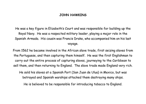 AQA 8145 Elizabeth - Reasons for voyages of discovery | Teaching Resources