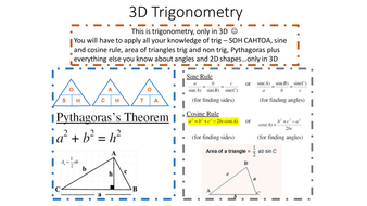 Teach in 20 3D Trigonometry | Teaching Resources