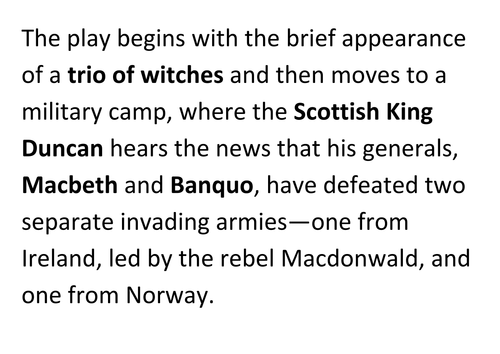 Creative Macbeth Project | Teaching Resources