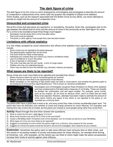 GCSE Sociology (AQA): Crime and Deviance | Teaching Resources
