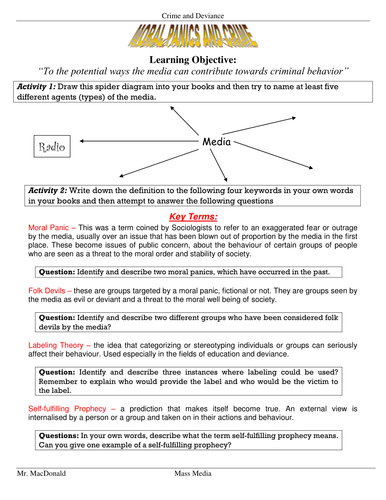 GCSE Sociology (AQA): Crime and Deviance | Teaching Resources