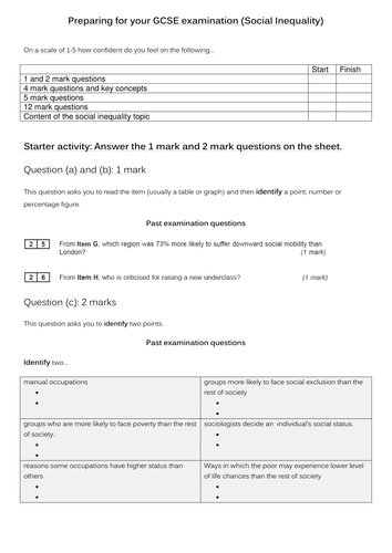 GCSE Sociology (AQA): Social Inequality (Social Stratification ...
