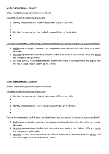 GCSE Sociology (AQA): Mass Media | Teaching Resources