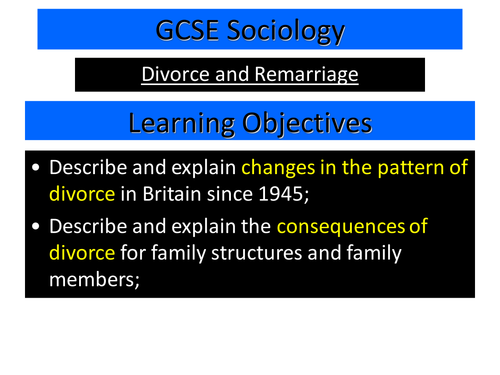 GCSE Sociology (AQA): Family | Teaching Resources