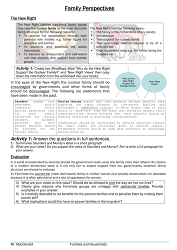 GCSE Sociology (AQA): Family | Teaching Resources