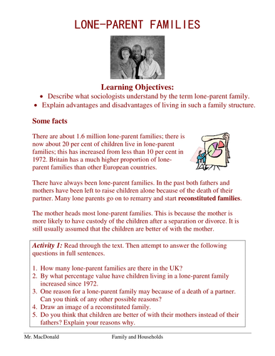 GCSE Sociology (AQA): Family | Teaching Resources