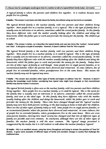 GCSE Sociology (AQA): Family | Teaching Resources