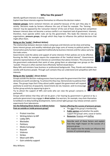 GCSE Sociology (AQA): Power (Social Stratification) | Teaching Resources