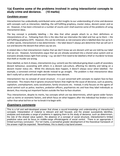 A-level Sociology (OCR / AQA): Crime and Deviance | Teaching Resources