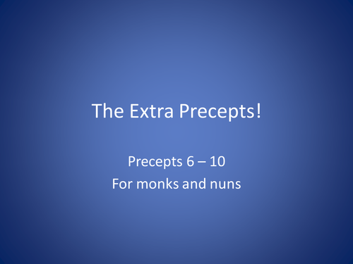 Buddhist Ordination Ceremony and the Ten Precepts | Teaching Resources