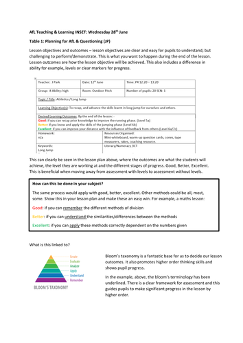 AfL INSET Questioning | Teaching Resources