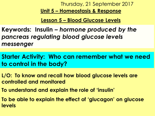 NEW AQA TRILOGY 9-1 UNIT 5 - HOMEOSTASIS AND RESPONSE | Teaching Resources