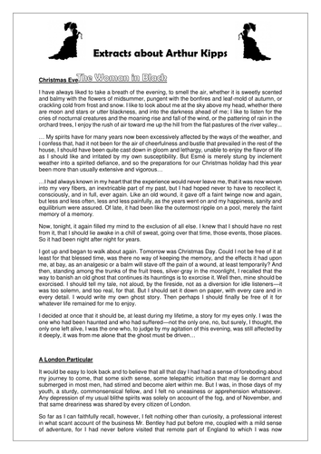 The Woman in Black: Arthur Kipps! | Teaching Resources