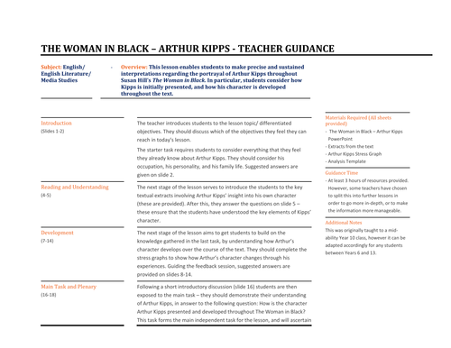 The Woman in Black: Arthur Kipps! | Teaching Resources