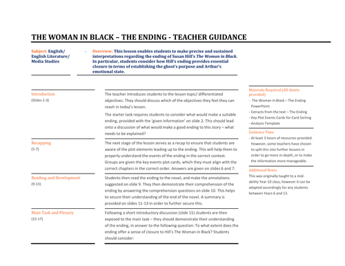 The Woman in Black: The Ending! | Teaching Resources